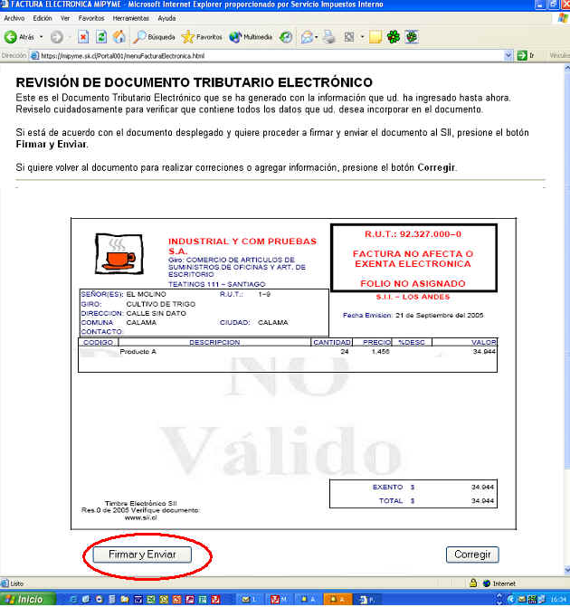 GUIA PASO A PASO PARA LA EMISION DE UNA FACTUR@ NO AFECTA O EXENTA ...